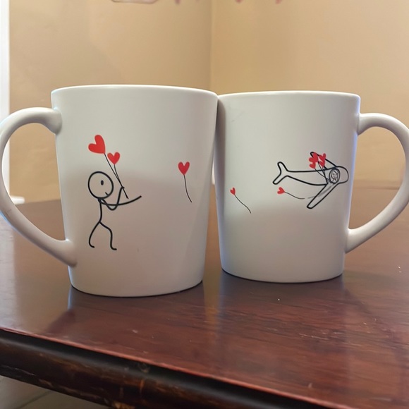 Human Touch | Dining | Human Touch Airplane Heart Mug Set | Poshmark